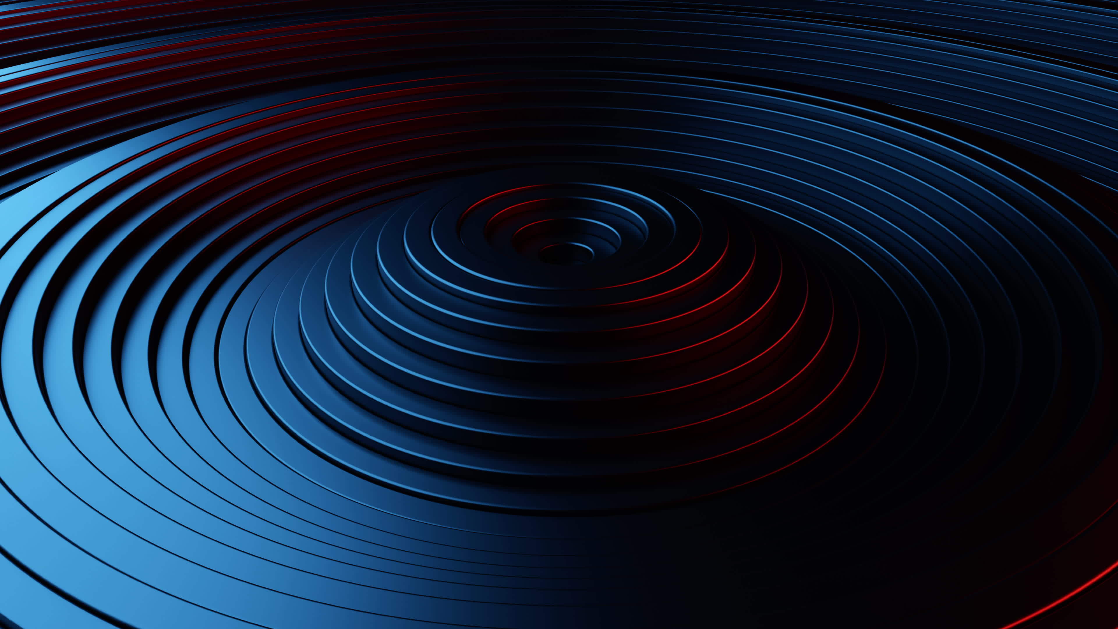 Abstract 3d Circles Black Ring Pattern Animation Background With Ripple Effect Loop Animation