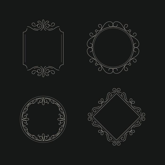 Monogram Frames Vector Art, Icons, and Graphics for Free Download