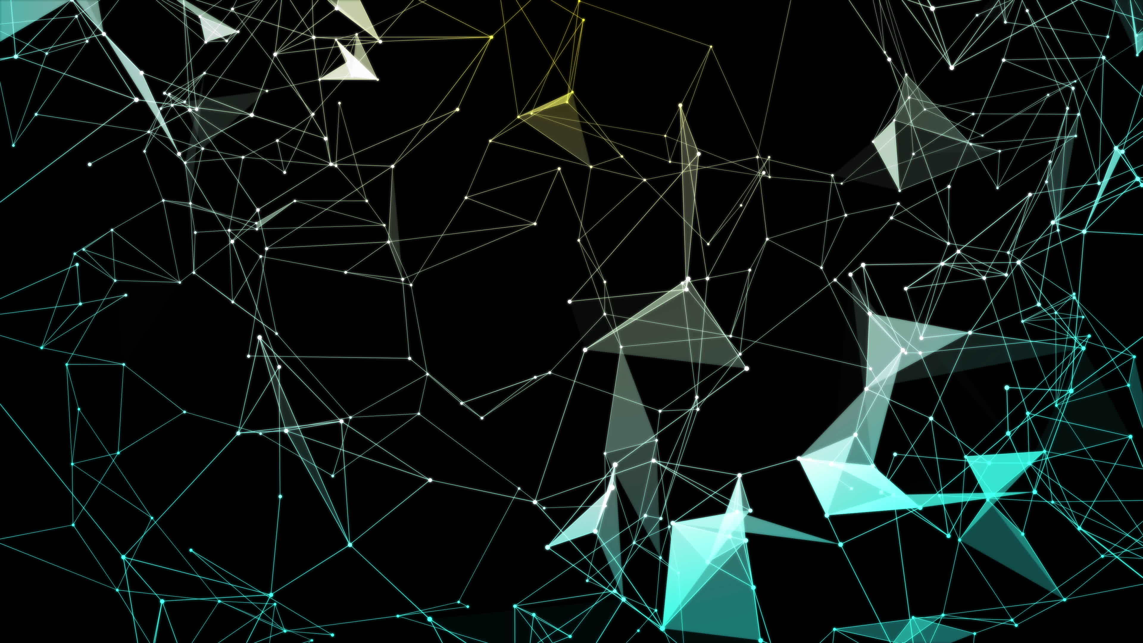 Abstract Digital Connection Moving Dots And Lines Technology Background Network Connection