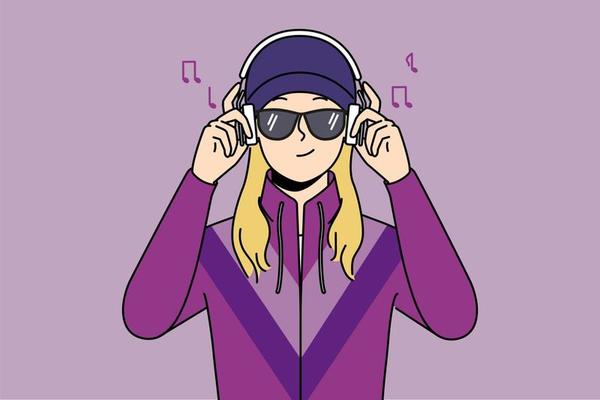 Person Wearing Headphones Vector Art Icons And Graphics For Free Download