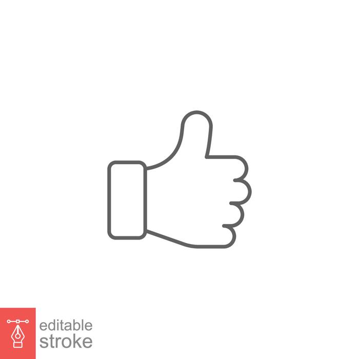 Thumbs Up Outline Vector Art, Icons, and Graphics for Free Download