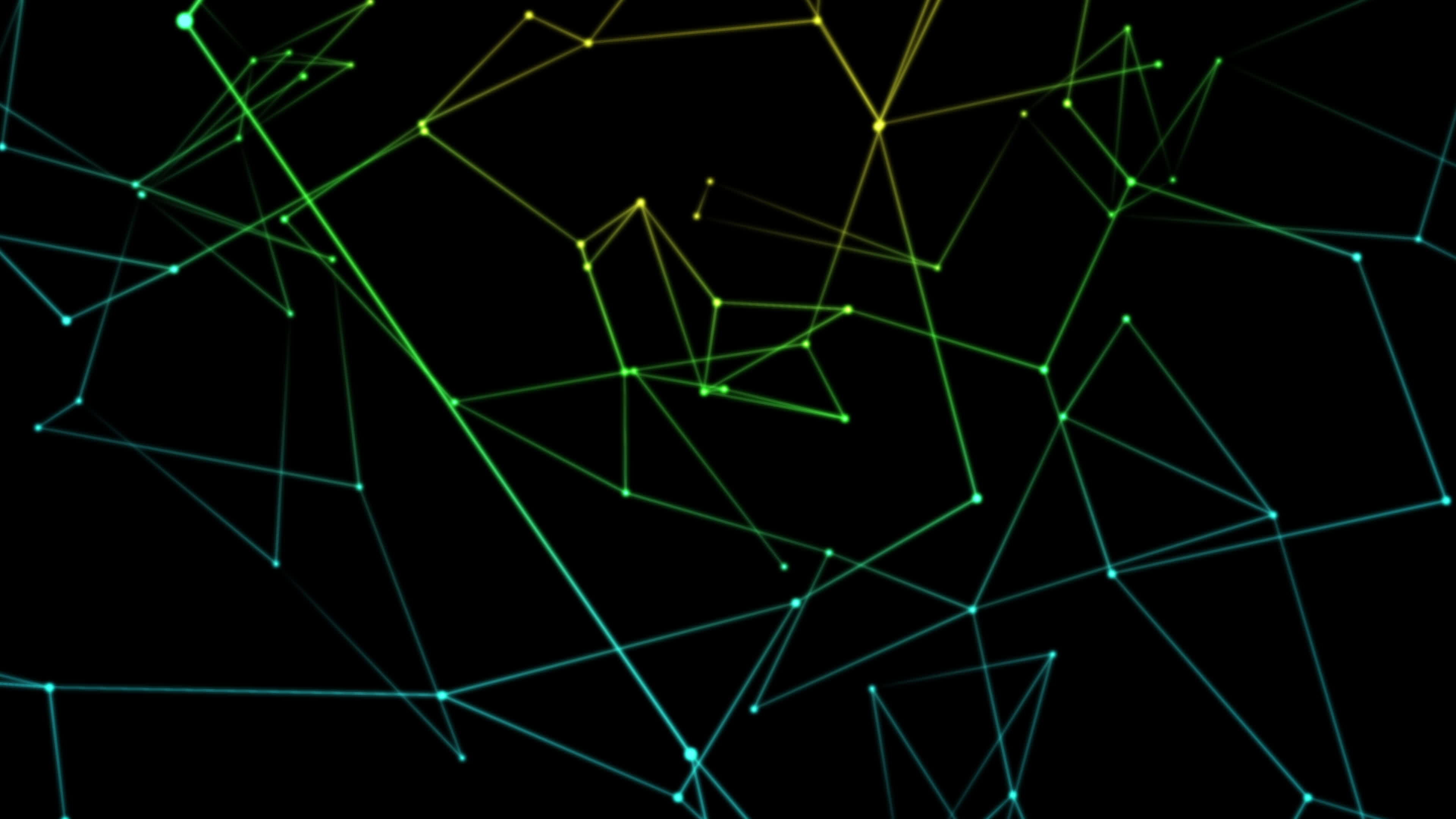 Abstract Digital Connection Moving Dots And Lines Technology Background Network Connection