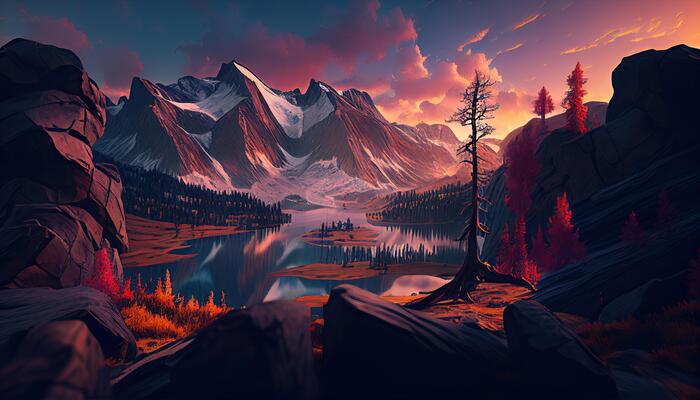 Animated Landscape Stock Photos, Images and Backgrounds for Free Download