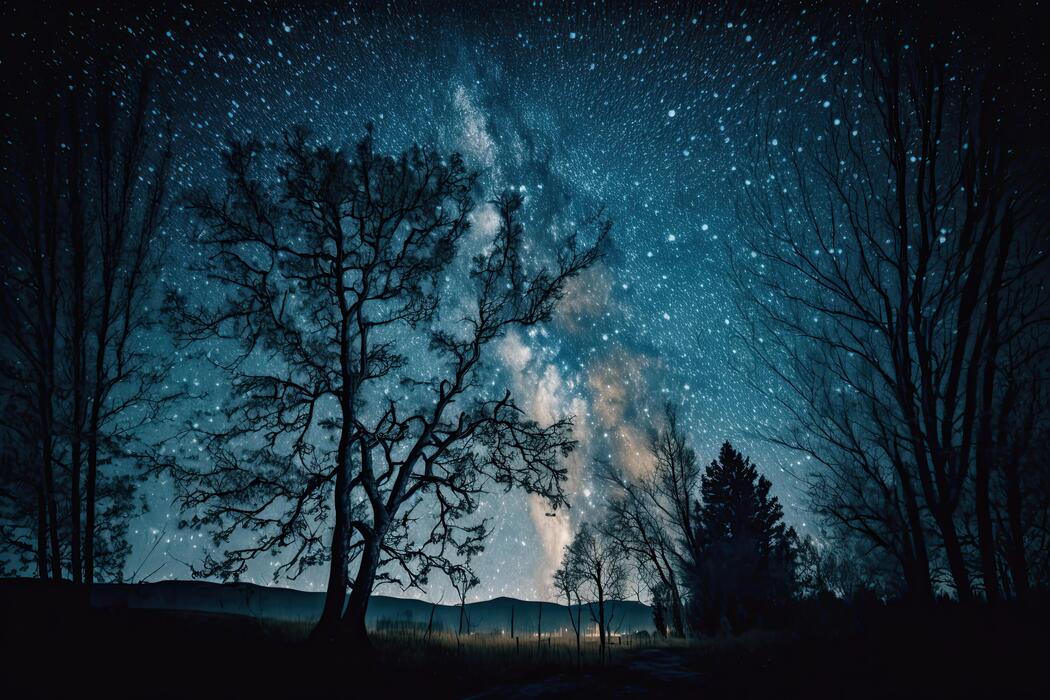 Night Sky Trees Stock Photos, Images and Backgrounds for Free Download