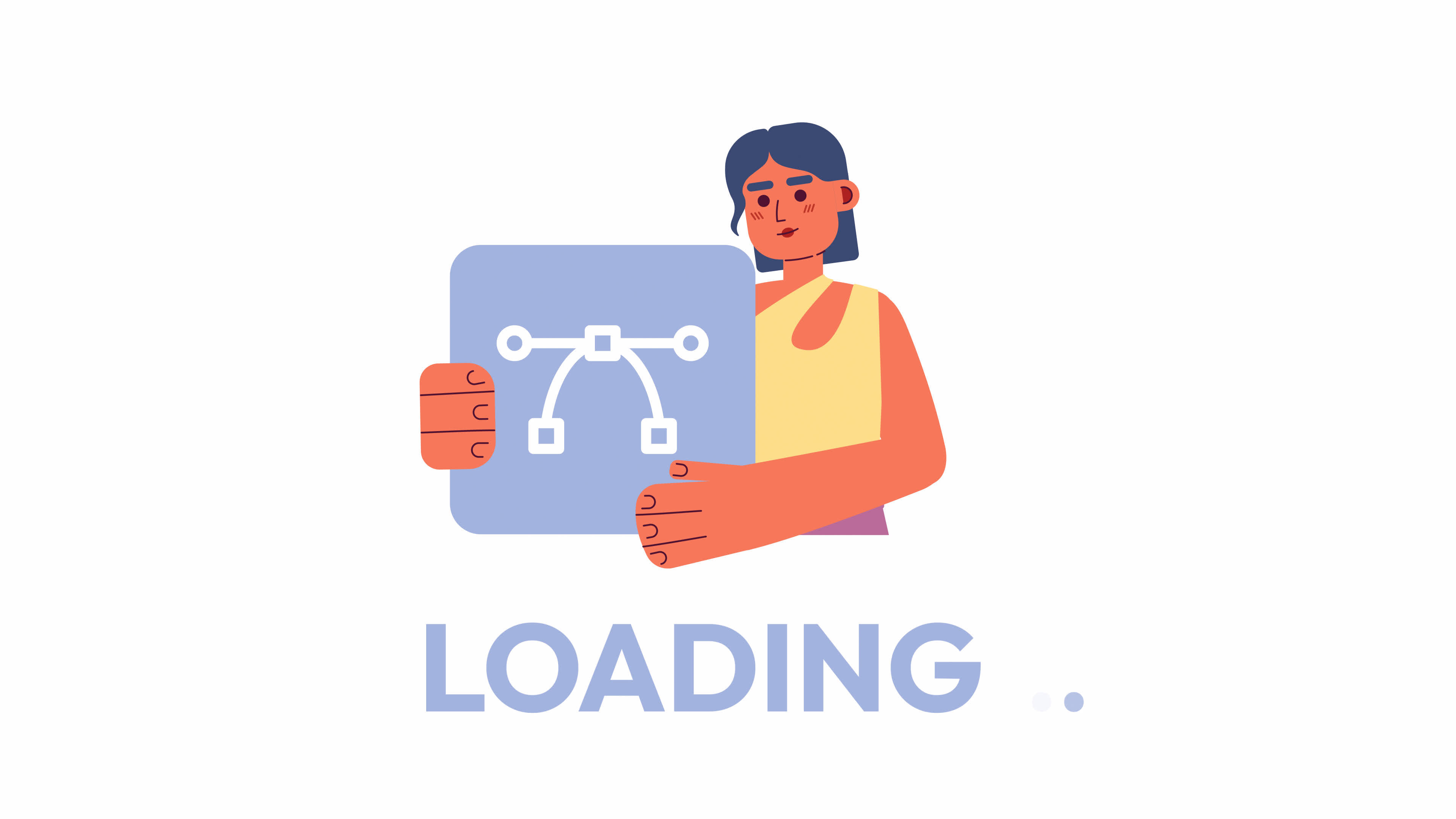 Animated Web Designer Loader Flash Message 4k Video Footage Digital