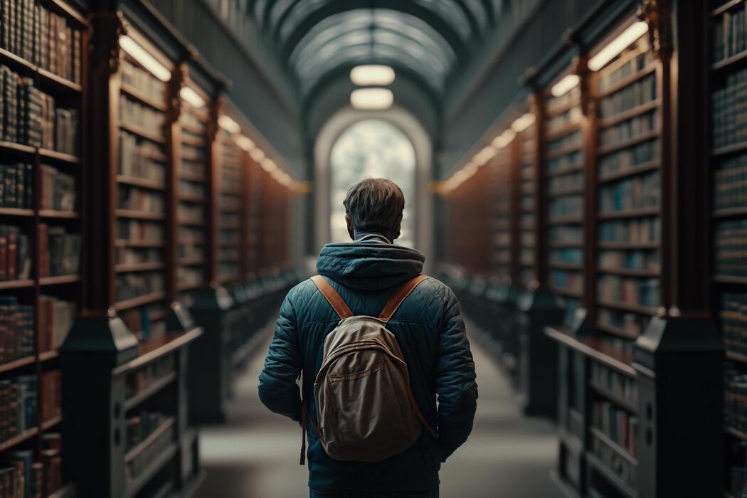 Man In Library Stock Photos, Images and Backgrounds for Free Download