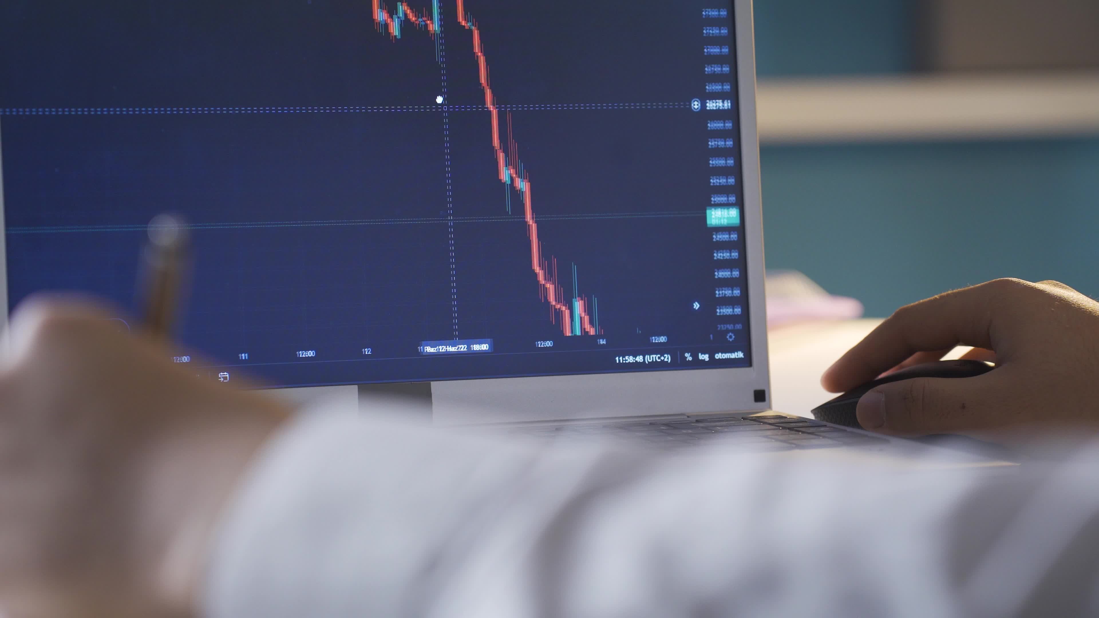 Stressed And Angry Stockbroker Trader Loses And Loses Value Stressed