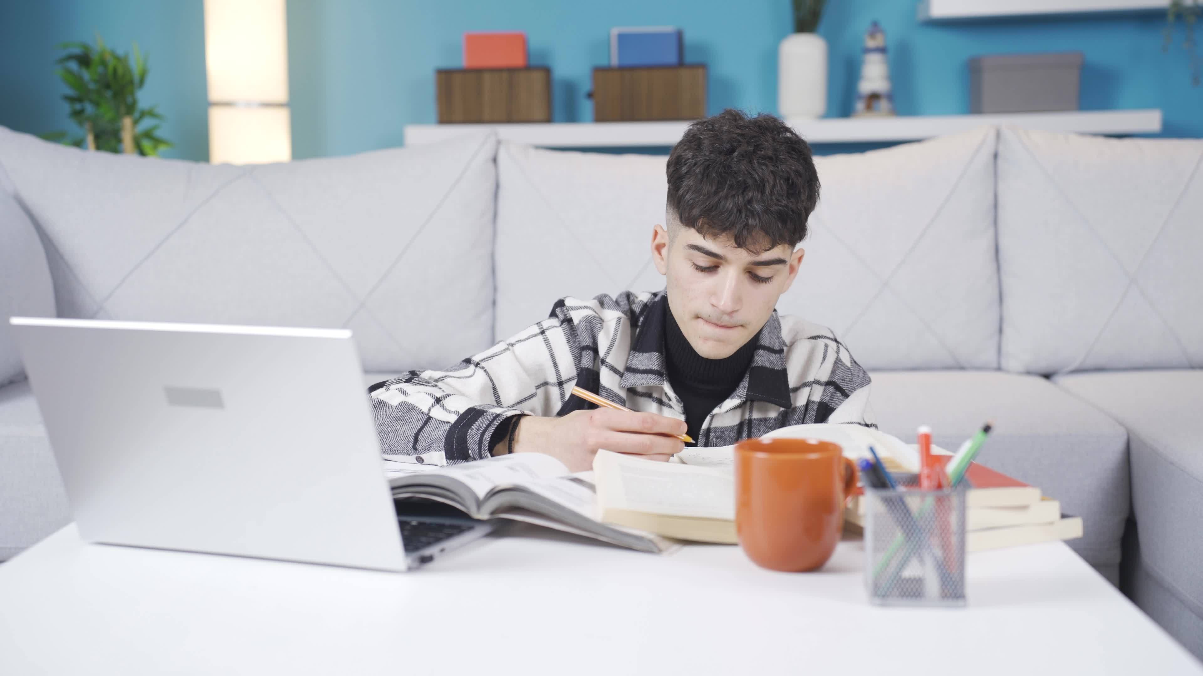 The student who gets angry while studying gets angry with himself. The young person with the ...