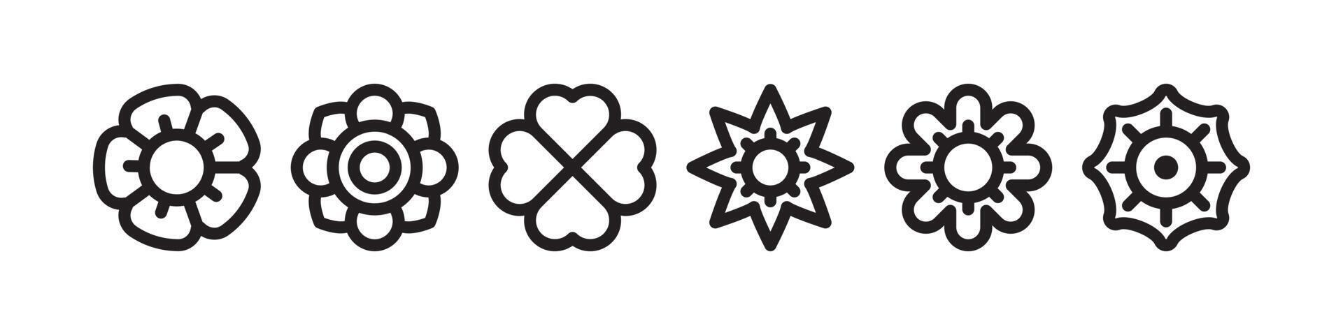 Flower Icon Set Vector Art, Icons, and Graphics for Free Download