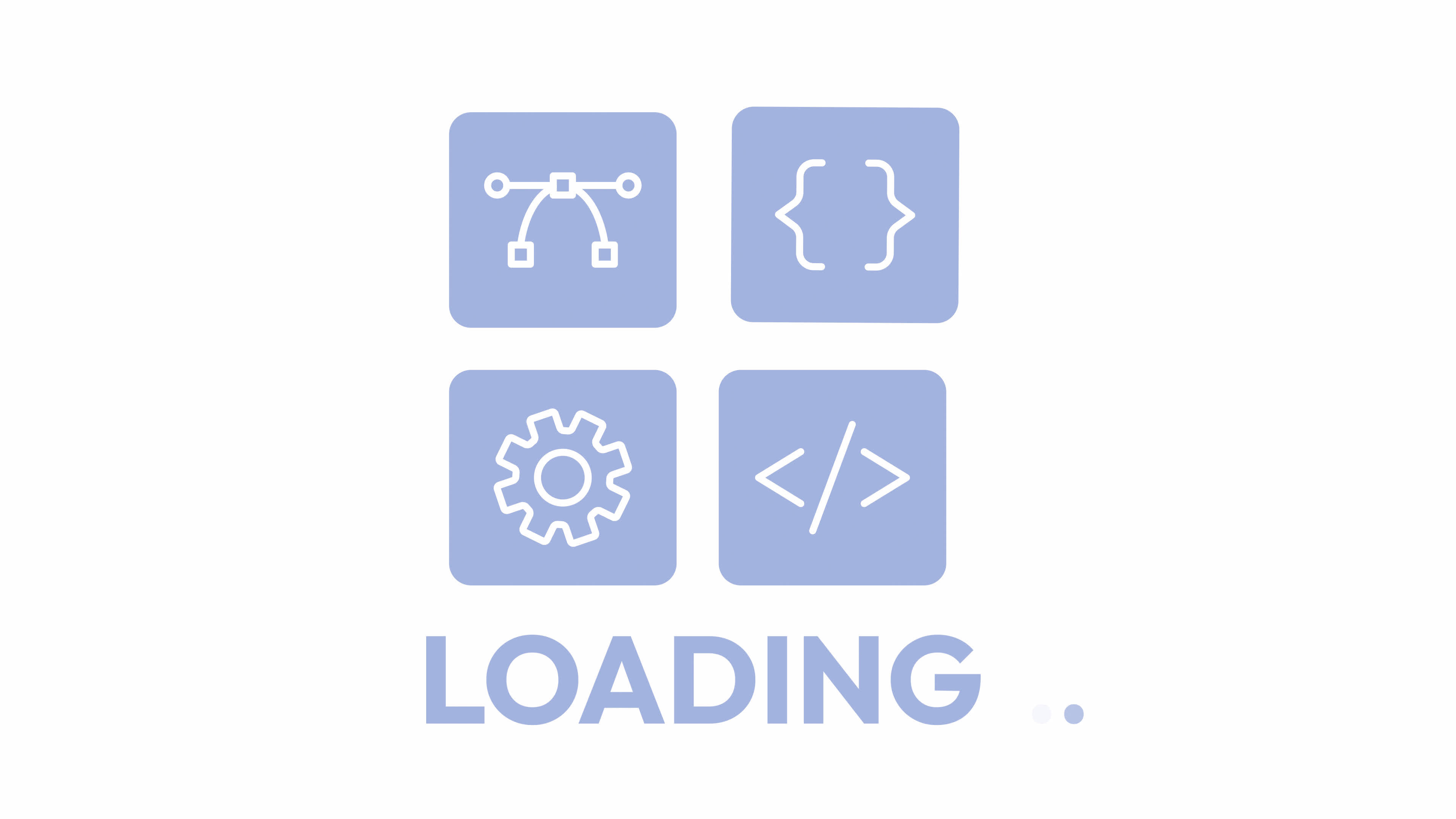 Animated Web Develop Buttons Loader Website Building Flash Message 4k