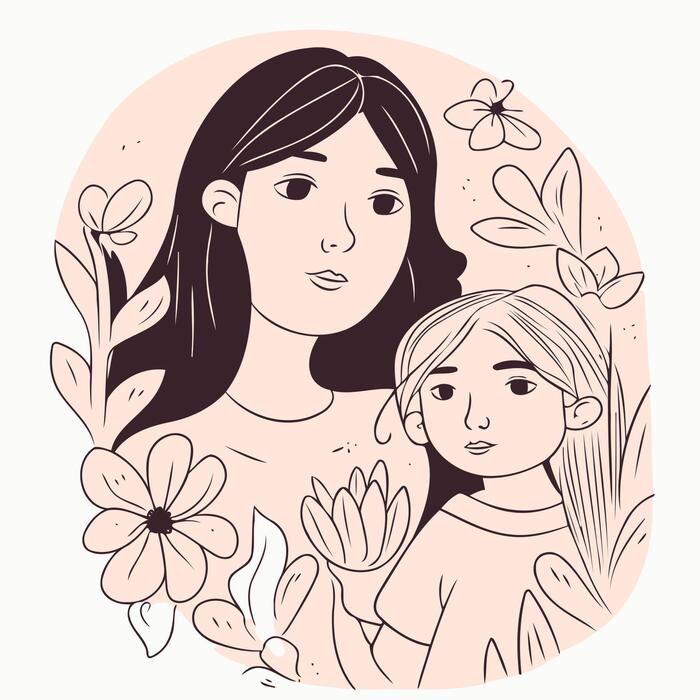 Mother Daughter Vector Art, Icons, and Graphics for Free Download