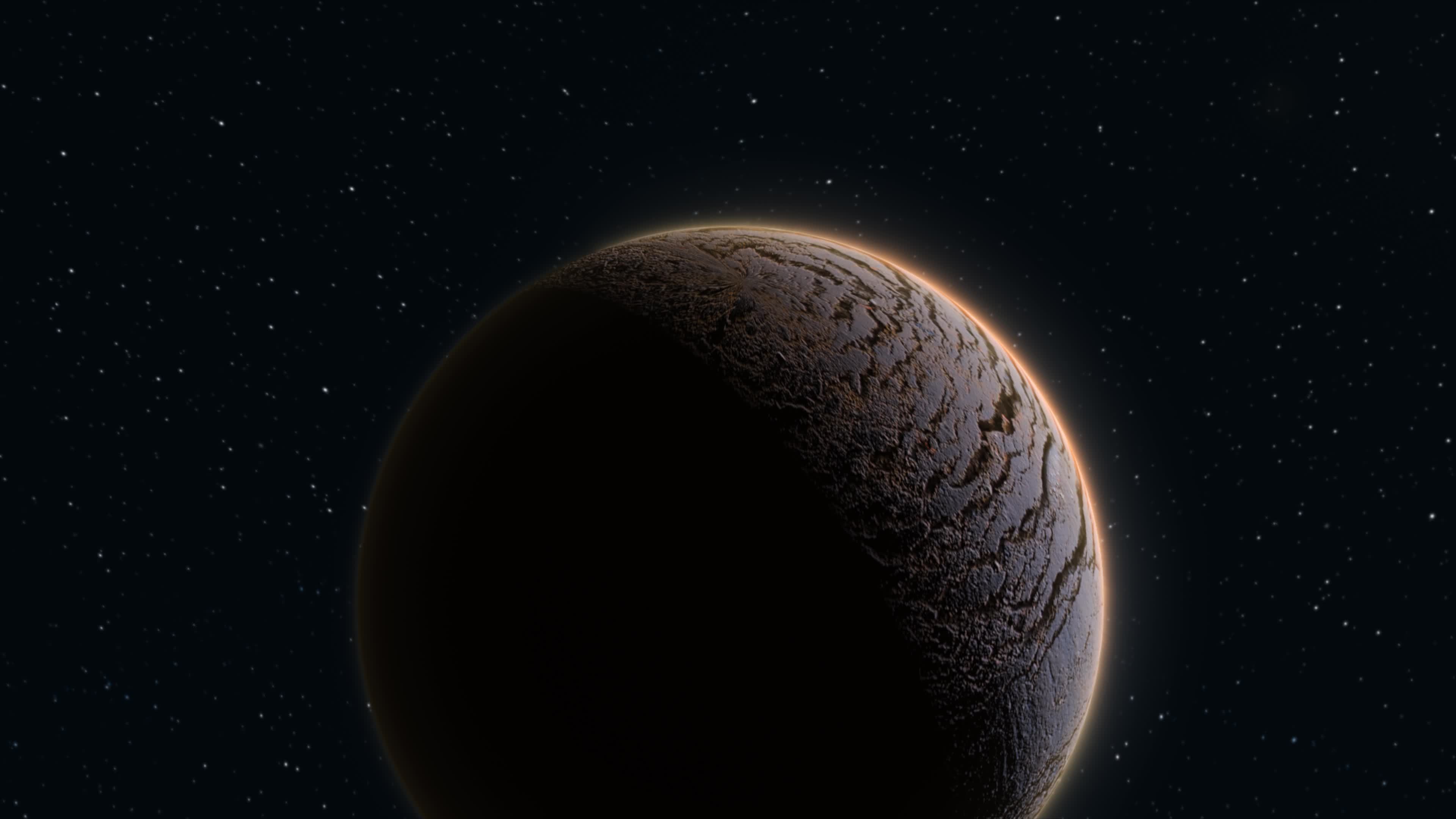 Abstract realistic futuristic planet round sphere against the ...