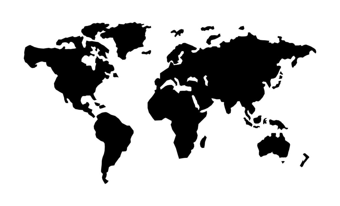 Simple World Map SVGs for Free Download