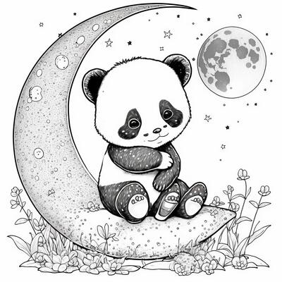 Panda Coloring Page Stock Photos, Images and Backgrounds for Free Download