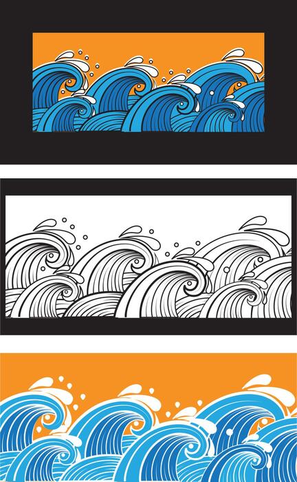 Ocean Waves Border Vector Art, Icons, and Graphics for Free Download