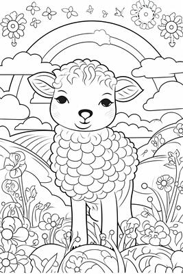 Sheep Coloring Page Stock Photos, Images and Backgrounds for Free Download