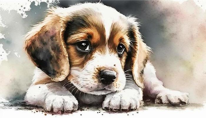Watercolor Puppy Stock Photos, Images and Backgrounds for Free Download