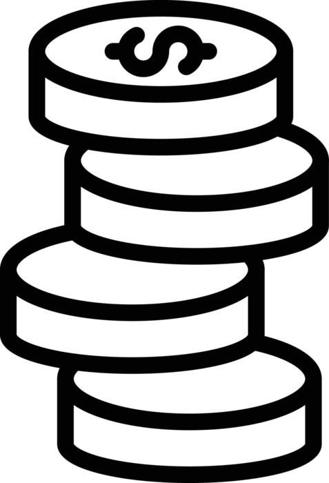 Coin Black And White Vector Art, Icons, and Graphics for Free Download