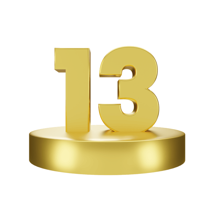 Number 13 PNGs for Free Download