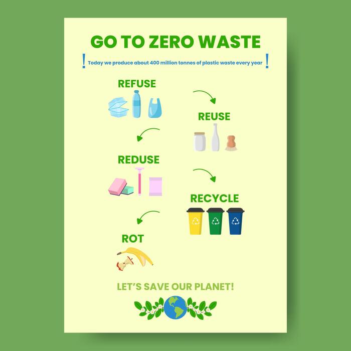 Zero Waste Poster Vector Art, Icons, and Graphics for Free Download
