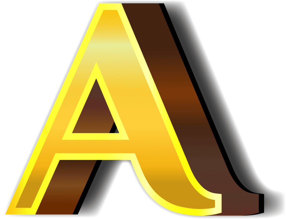 Gold Alphabet Letters PNGs for Free Download