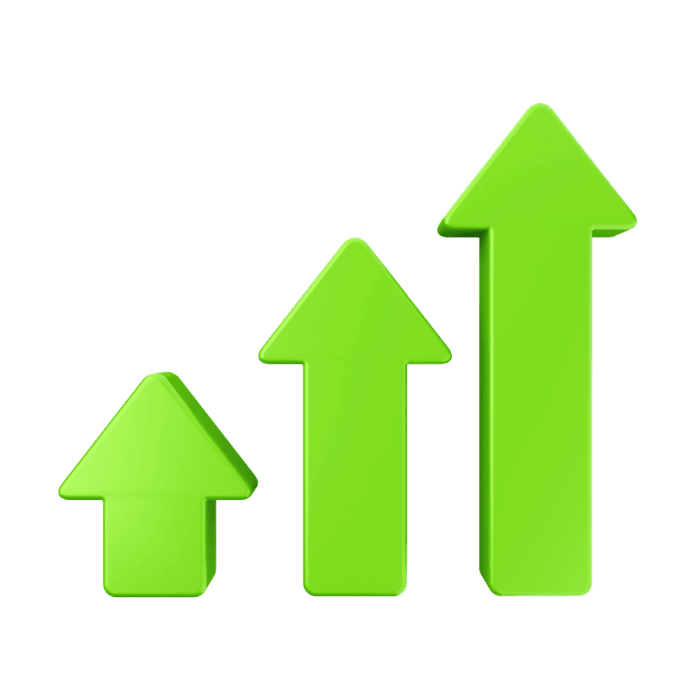 3d Increase Arrow PNGs for Free Download