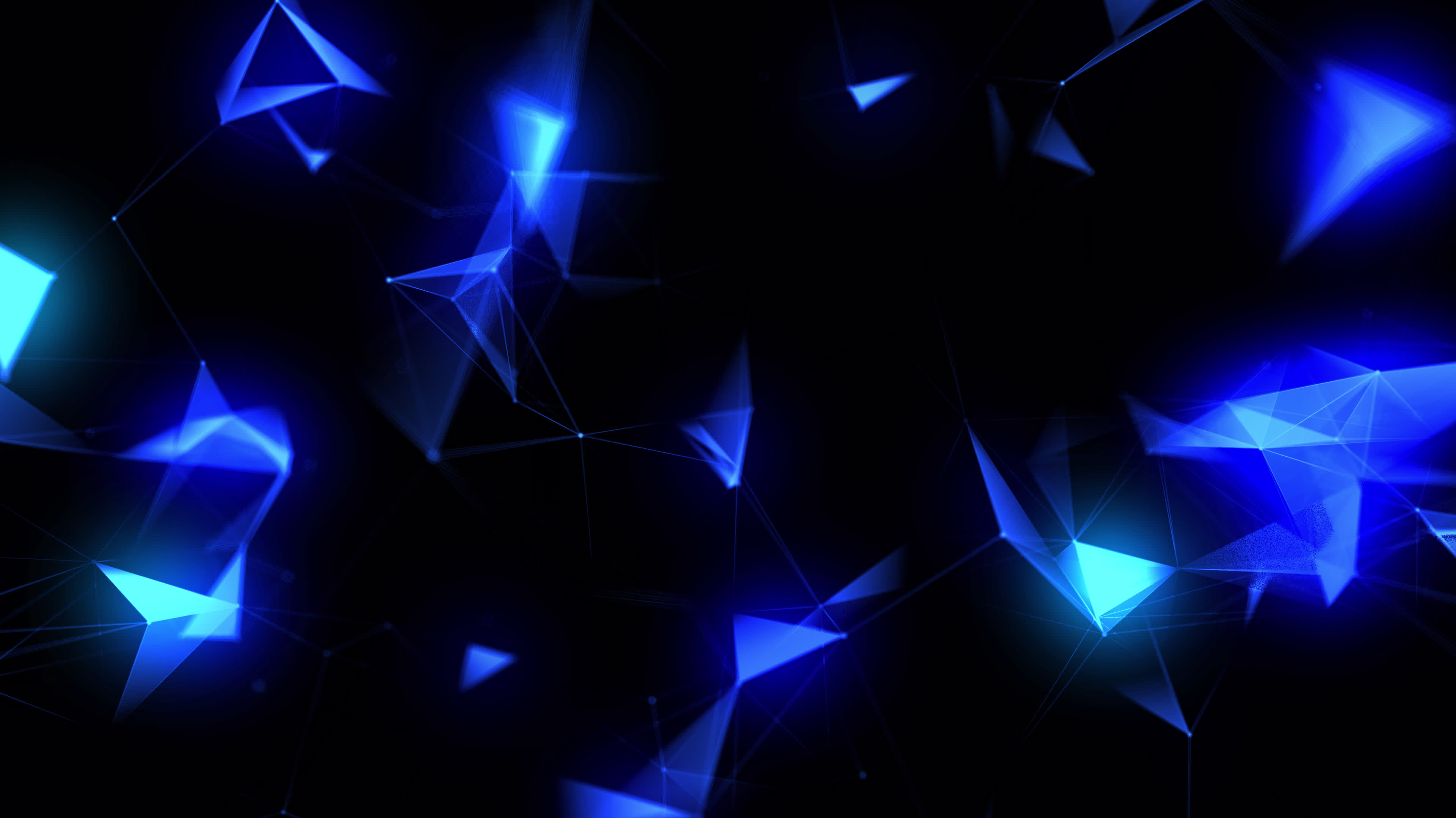 Digital Polygon With Dots And Lines Motion Network Connection