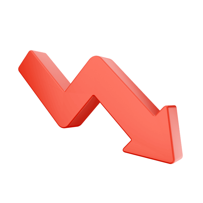 Decrease Arrow PNGs for Free Download