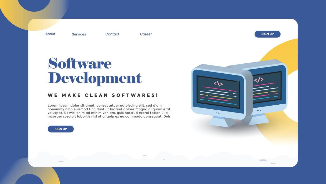 Software Development Banner Vector Art, Icons, and Graphics for Free ...