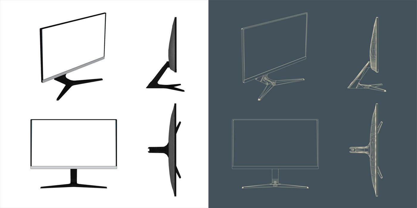 Curved Monitor Vector Art, Icons, and Graphics for Free Download