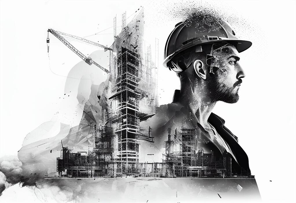 Construction Double Exposure Stock Photos, Images and Backgrounds for ...
