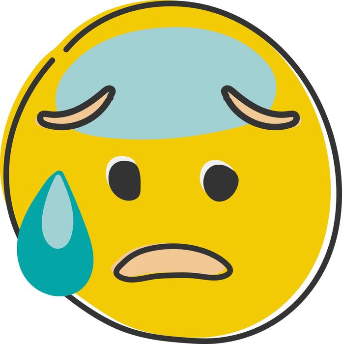 Anxious Emoji Vector Art, Icons, and Graphics for Free Download
