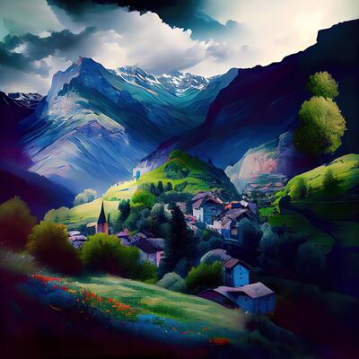 Illustrated Landscape Stock Photos, Images and Backgrounds for Free ...