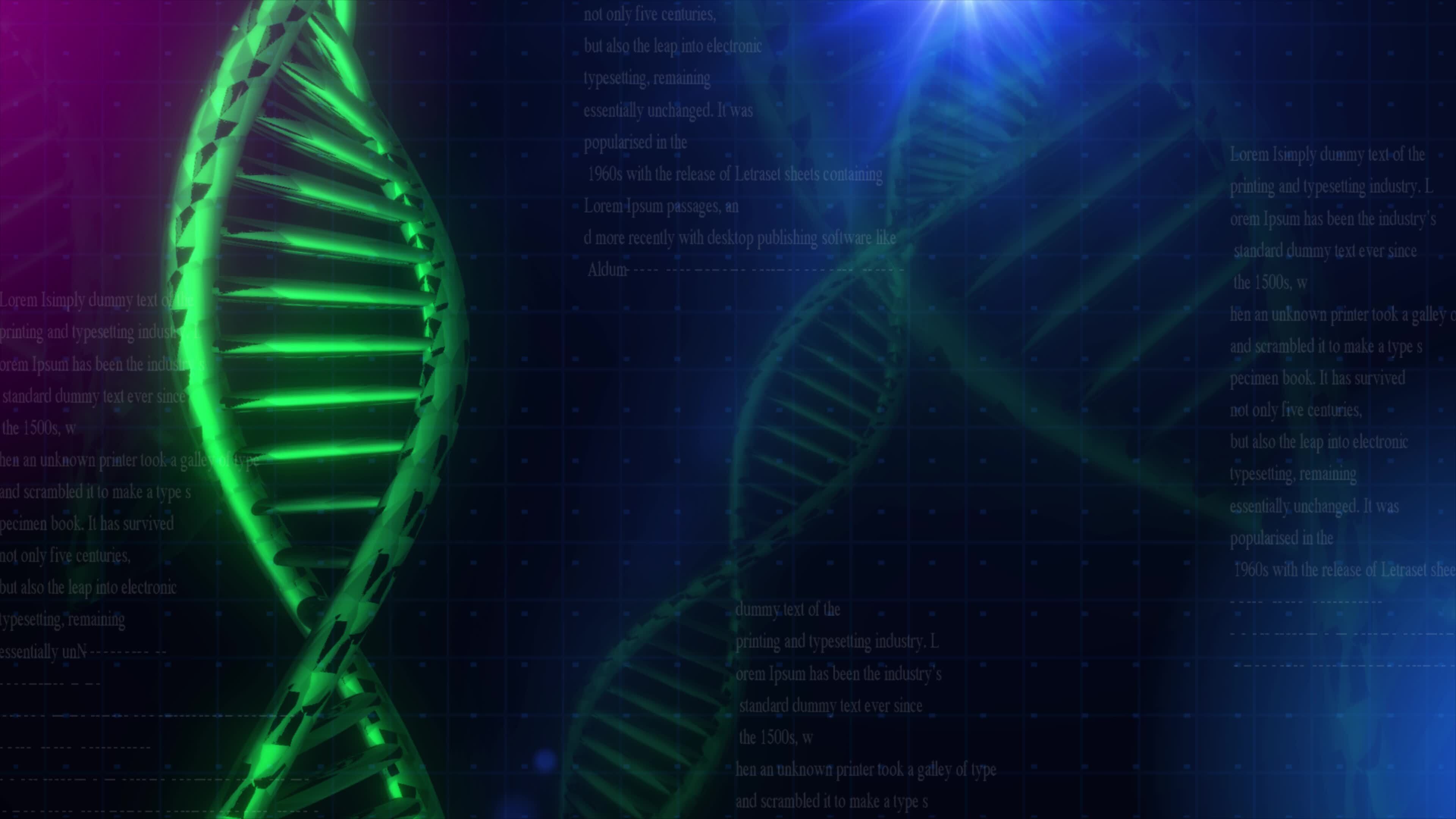 3d Modern Medical Dna Rotating Animation Background. Hi Tech Si-fi ...