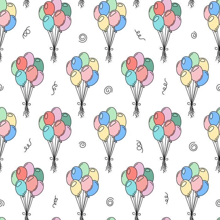 Balloon Seamless Pattern Vector Art, Icons, and Graphics for Free Download
