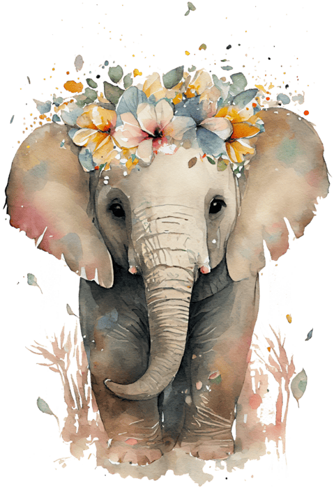 Watercolor Elephant PNGs for Free Download
