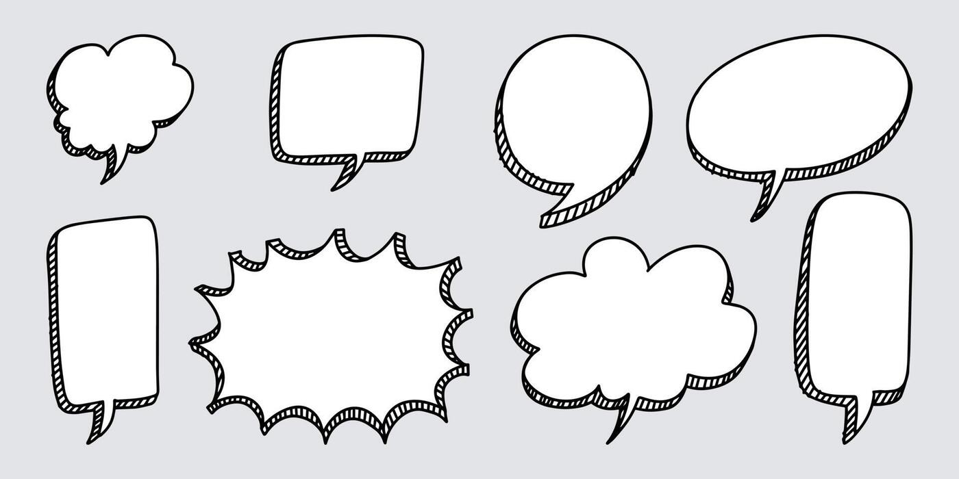 Hand Drawn Speech Bubble Vector Art, Icons, and Graphics for Free Download