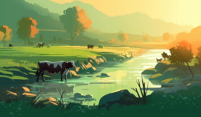 Illustrated Landscape Stock Photos, Images and Backgrounds for Free ...