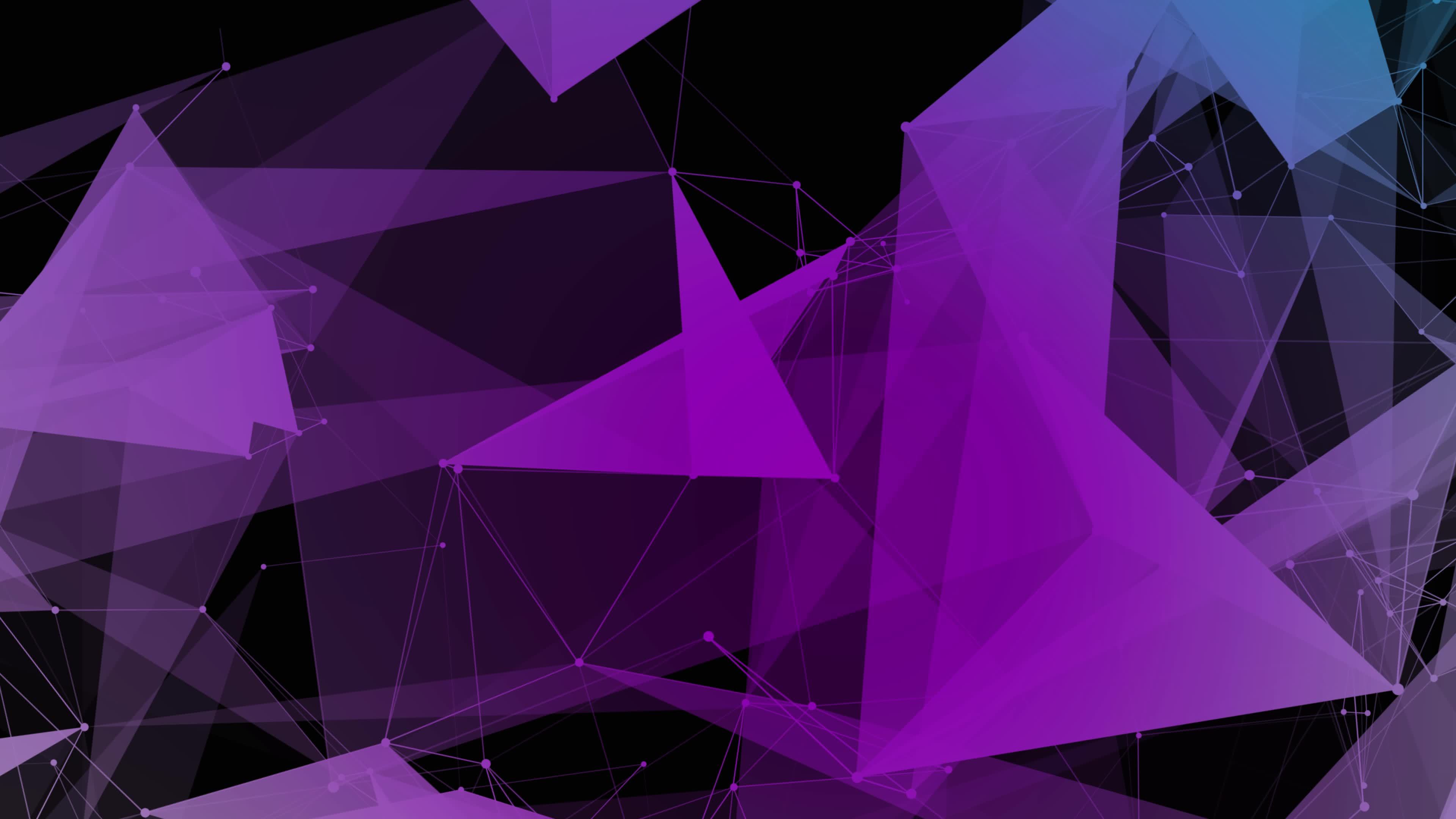 Plexus of abstract violet geometrical lines with moving triangles and dots. 22572702 Stock Video ...