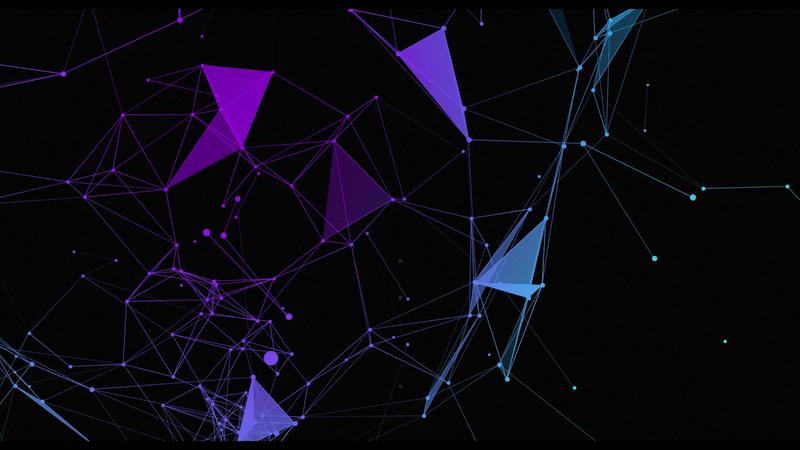 Abstract Geometric Plexus With Triangular Cells Connecting Dots Background 22572707 Stock Video