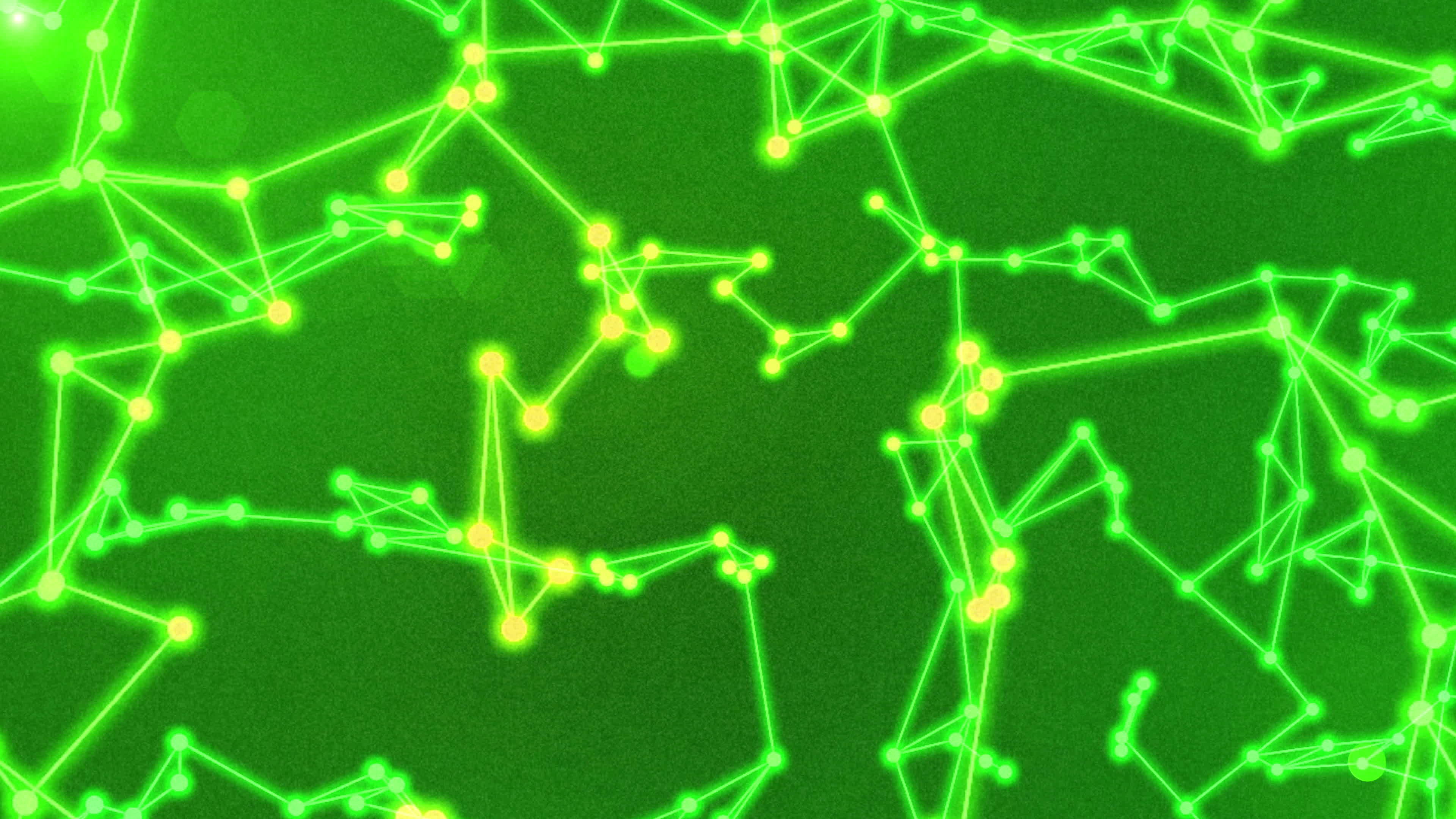 Green Futuristic Abstract Molecular Dot Geometric Structure Space Background Animation