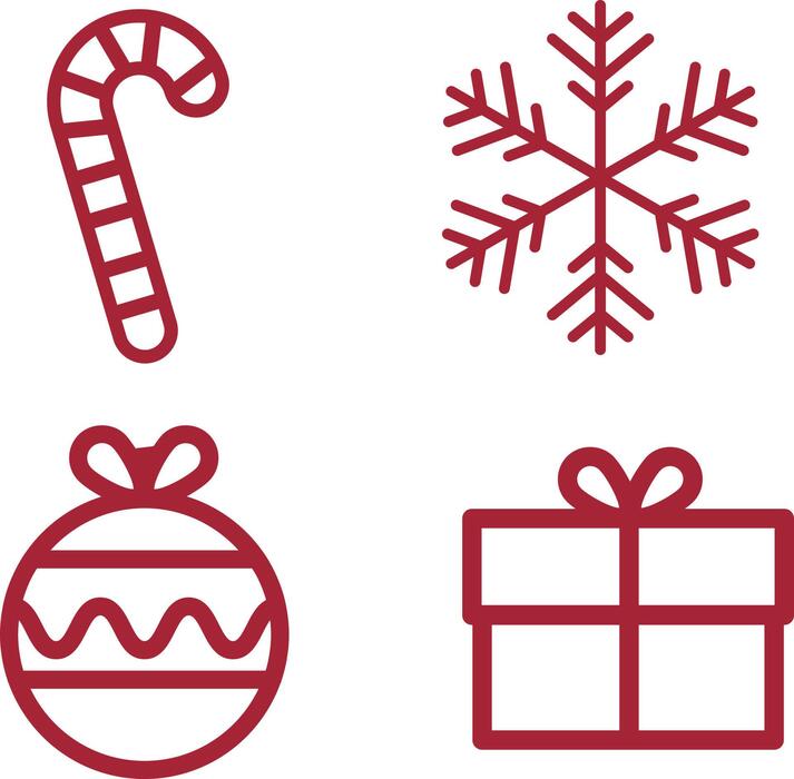 Simple Christmas Icons Vector Art, Icons, and Graphics for Free Download