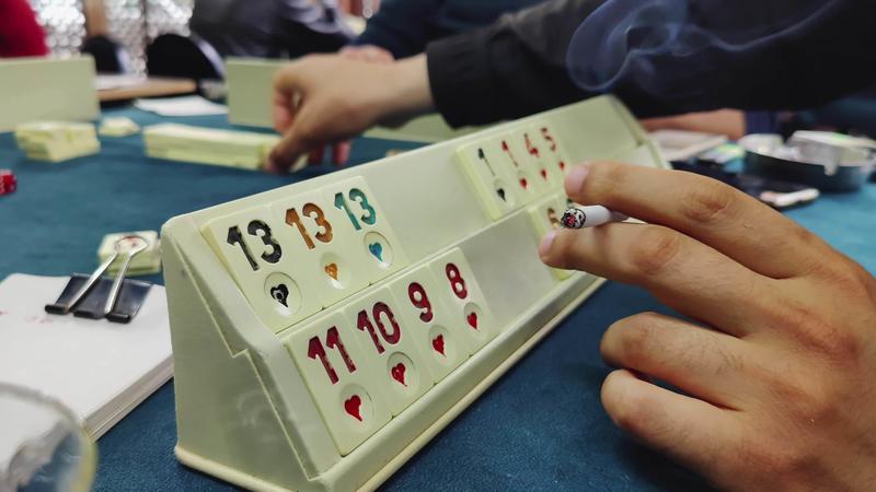 People Playing Okey Game on The Table Footage. 22645385 Stock Video at Vecteezy