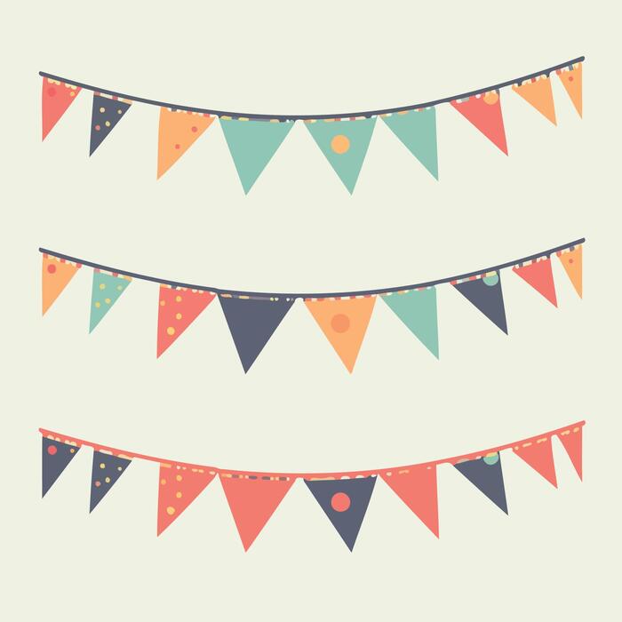 Bunting Border Vector Art, Icons, and Graphics for Free Download