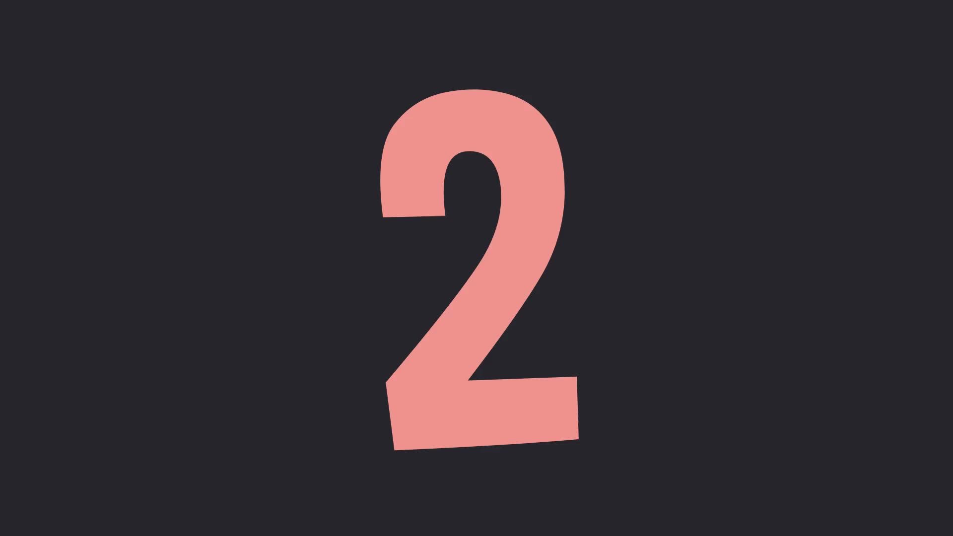 number 2, colorful animation on black background 22661023 Stock Video at Vecteezy