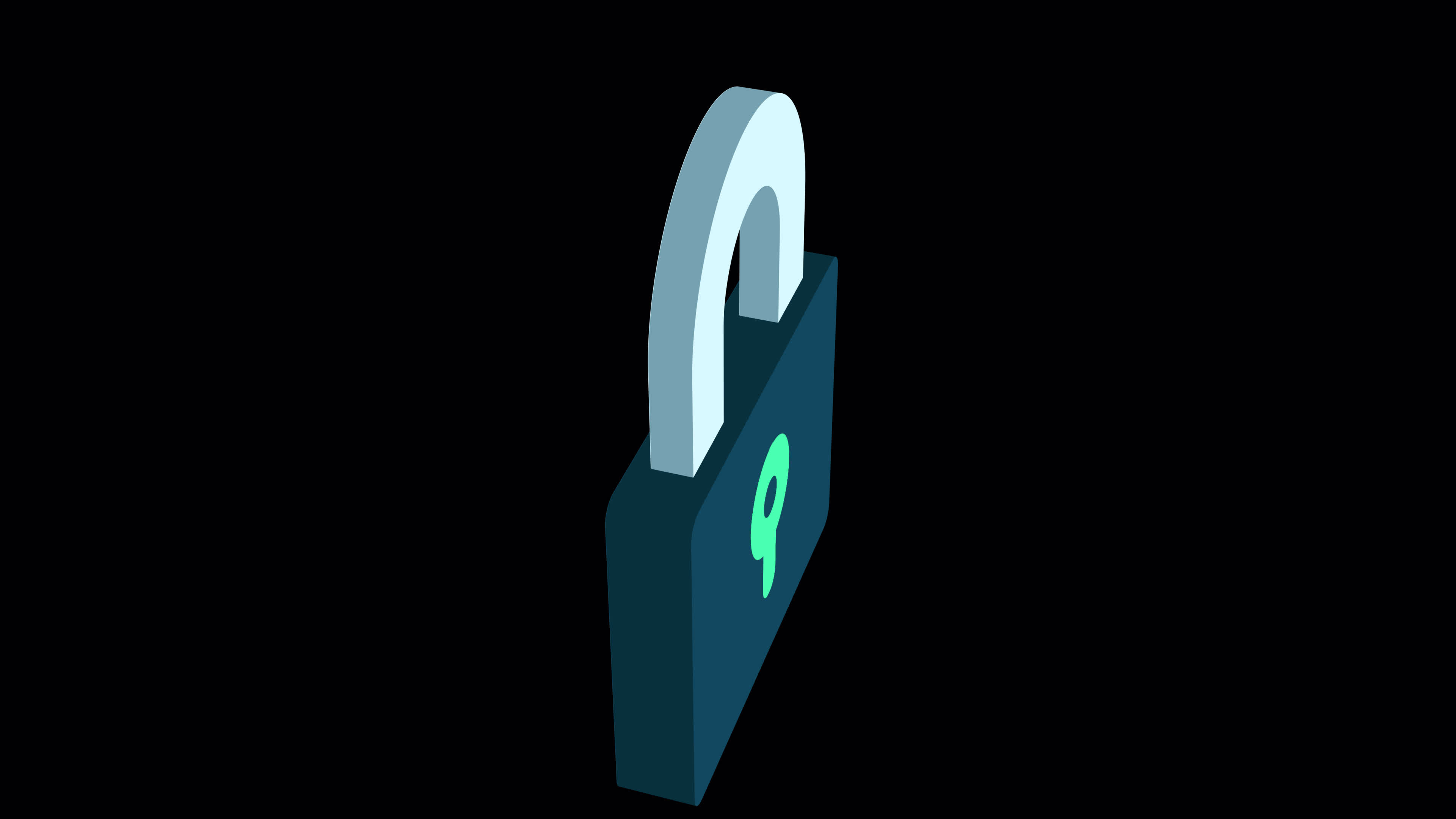 Digital computer protection with padlock. Lock 3d icon. Padlock sign. Padlock symbol. Seamless ...