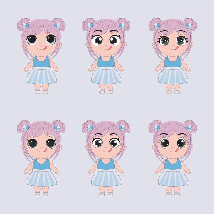 2d Character Girl Vector Art, Icons, and Graphics for Free Download