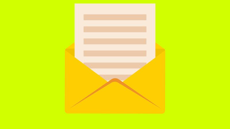 Opening Envelope with paper letter animation Green Screen. Sending and Receive Email Message ...