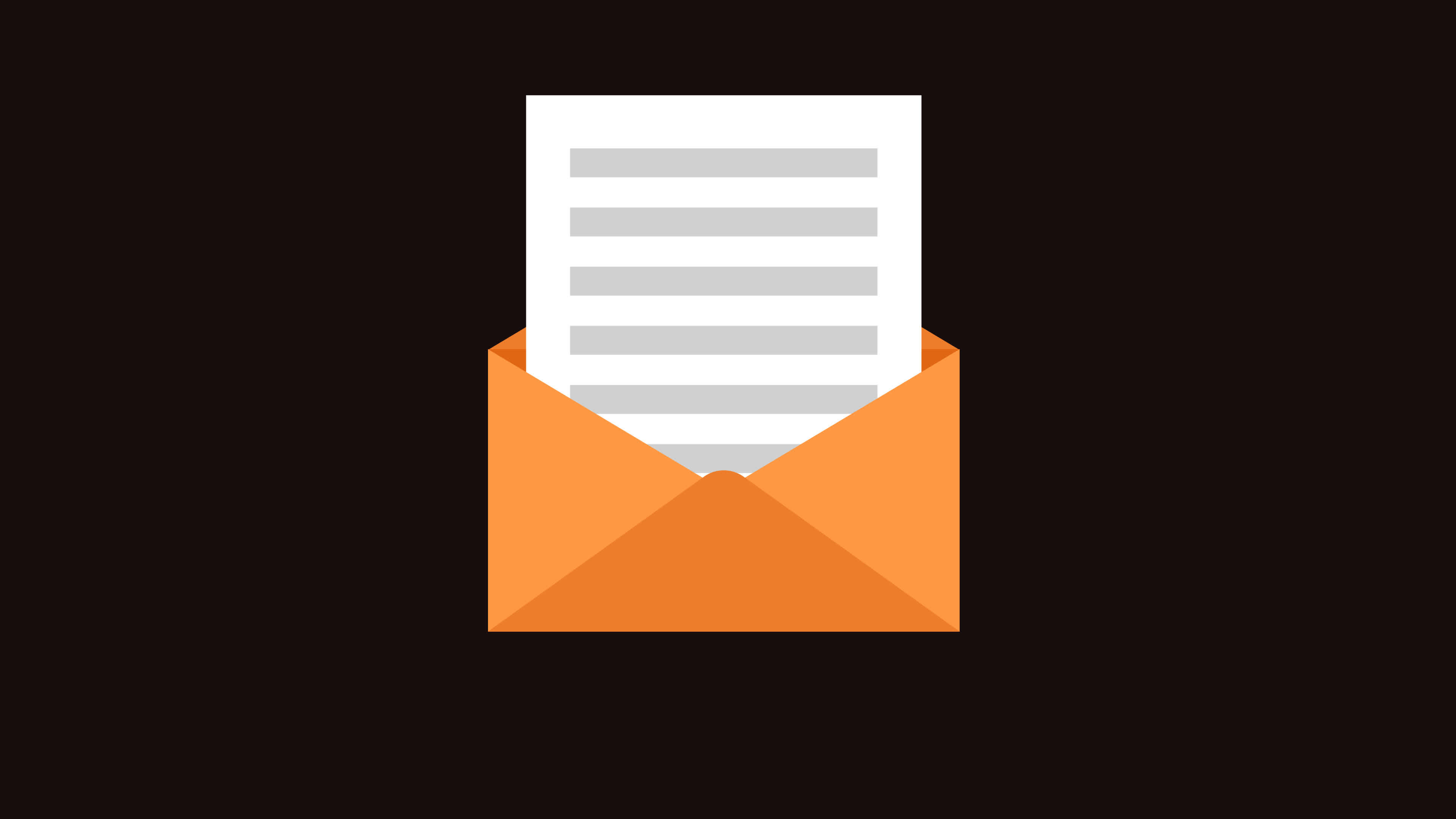 Opening Envelope with paper letter animation Alpha channel. Sending and Receive Email Message ...