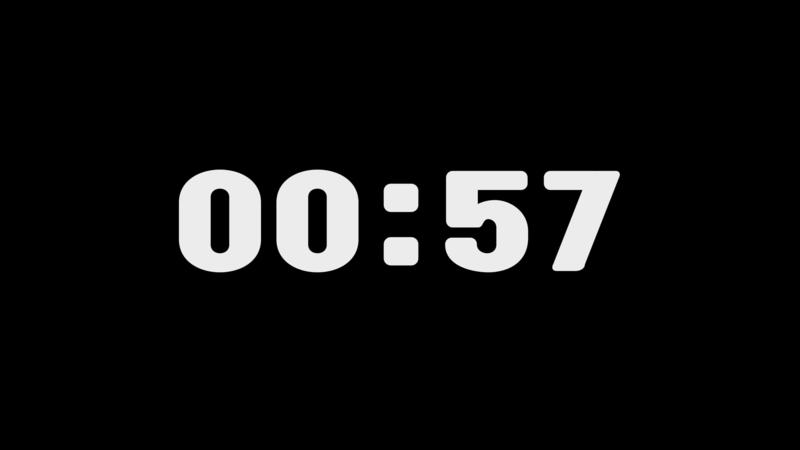 1 Minute Countdown Timer Flat Design 1 Minute Timer Countdown Timer